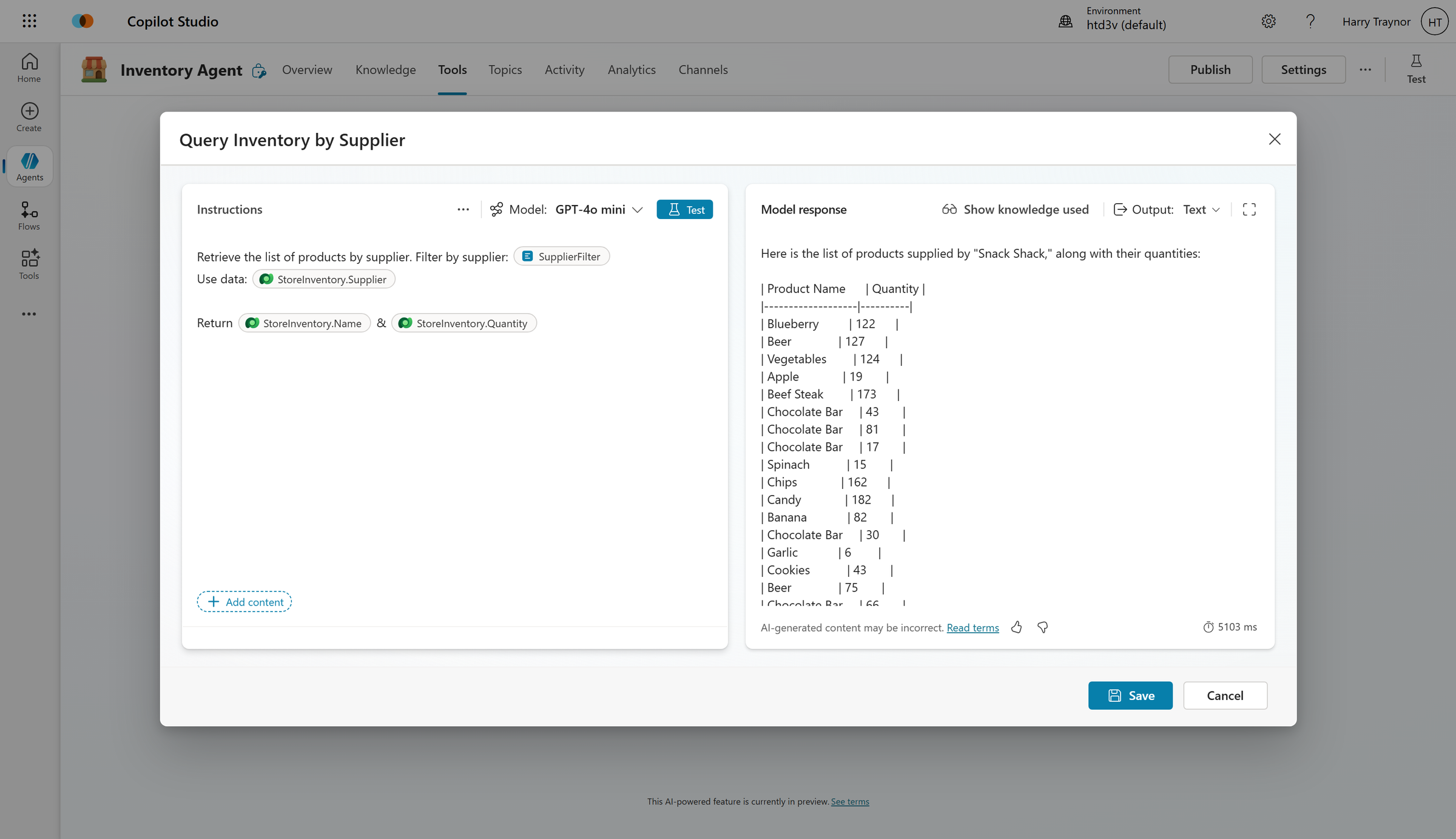 Grounding Copilot Studio Prompts on Dataverse Tables